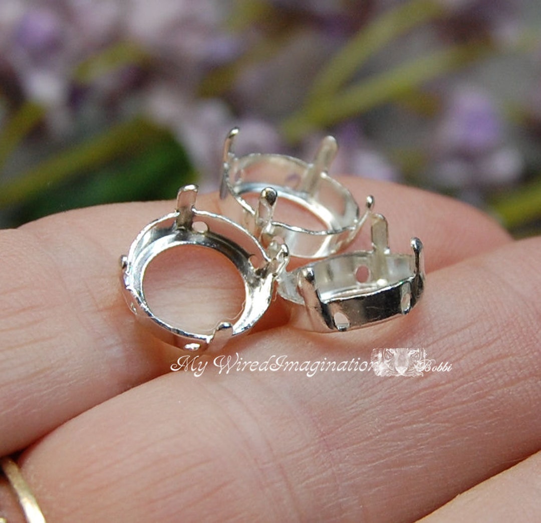 Rivoli Settings 3pcs SP Settings Swarovski 10mm 47ss 1122 Rivoli, Empty ...