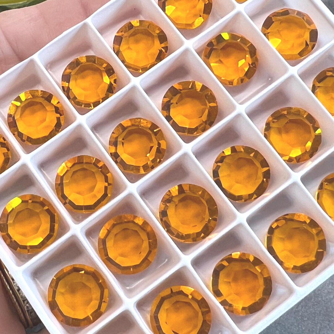 Sun Orange 2 Pcs Swarovski 47ss Channel Crystal, Rhinestone Crystal ...