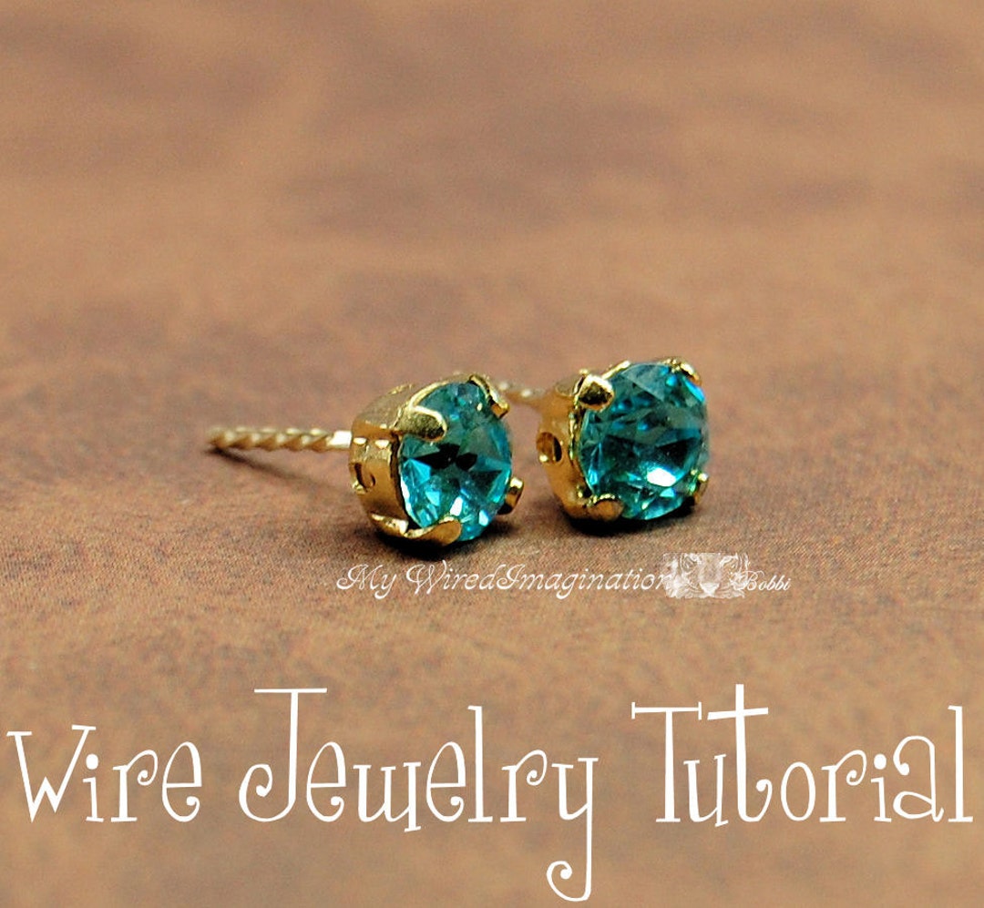 Wire Wrap Earring Tutorial Post Earring Pattern, Tutorial for Post or ...