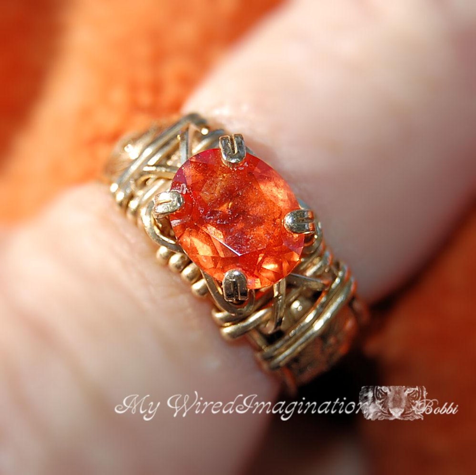 Wire Wrap Prong Ring Tutorial: Fancy Band Ring Pattern Step-by-step ...