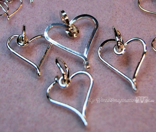 Wire Wrap Hearts Wire Jewelry Tutorial Charms Earrings - Etsy UK