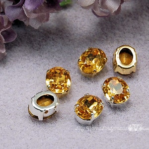 Topaz Yellow Vintage Swarovski Crystal 10 X 8mm 1 Pc Topaze - Etsy