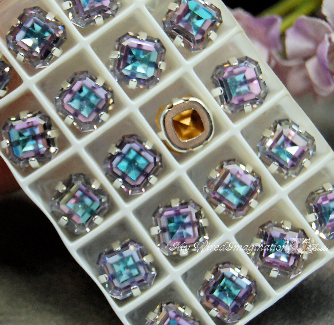 Vitrail Light Double Cut 8mm Square 1 Piece 4671 Octagon, Genuine ...