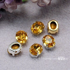 Topaz Yellow Vintage Swarovski Crystal 10 X 8mm 1 Pc Topaze - Etsy