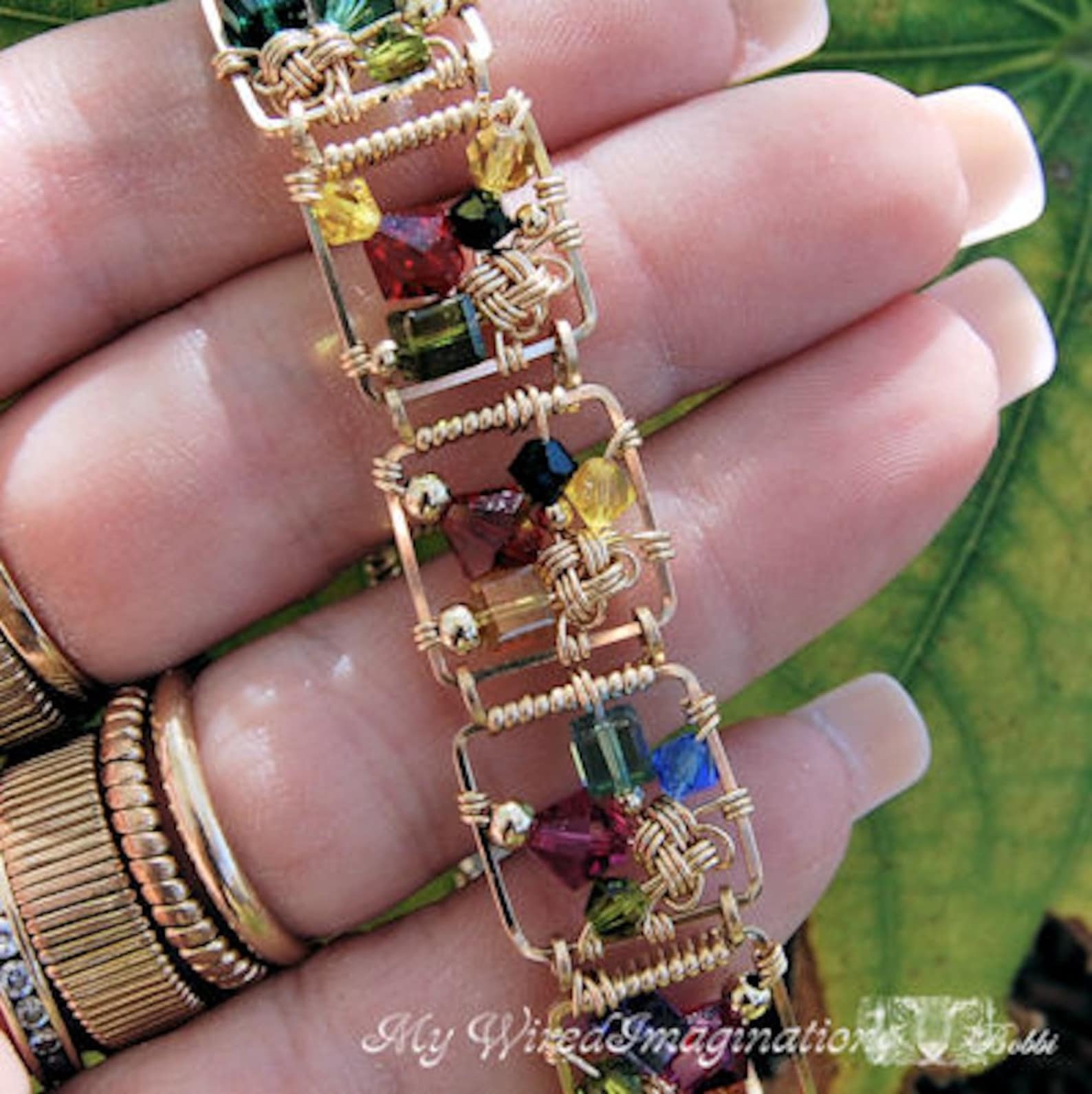 How To Make A Link Bracelet Story Teller Wire Wrap Bracelet Etsy how-to-make-a-link-bracelet-story-teller-wire-wrap-bracelet-etsy