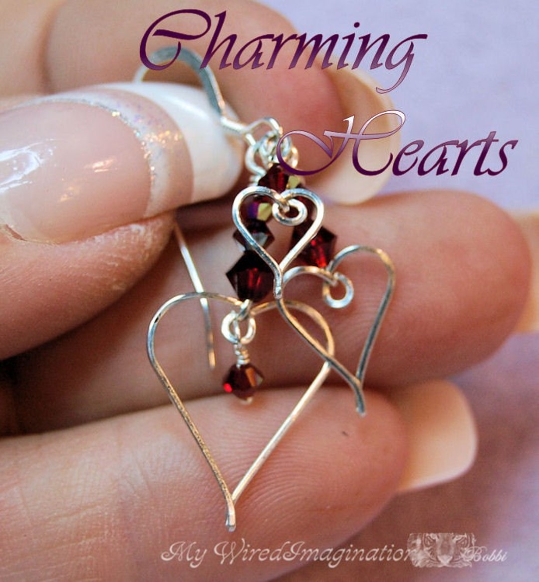 Wire Wrap Hearts Wire Jewelry Tutorial Charms Earrings - Etsy UK