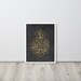 Kaaba Calligraphy Art Print | Framed Islamic Wall Art | Muslim Wall ...