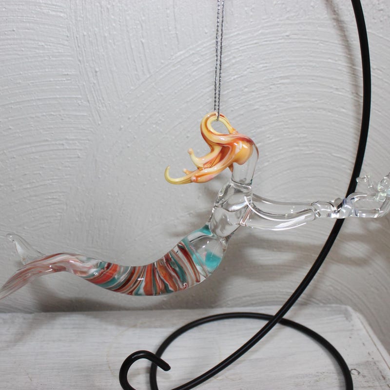 Blown Glass Mermaid - Etsy