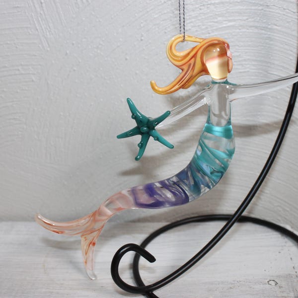 Blown Glass Mermaid - Etsy