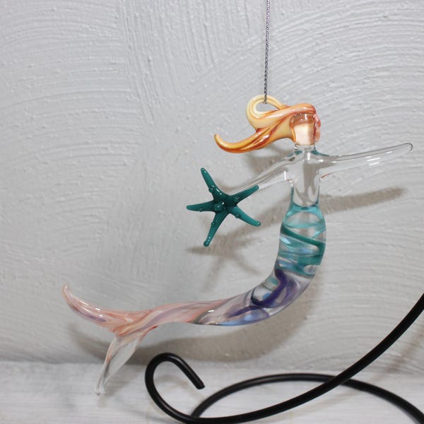 Blown Glass Mermaid - Etsy