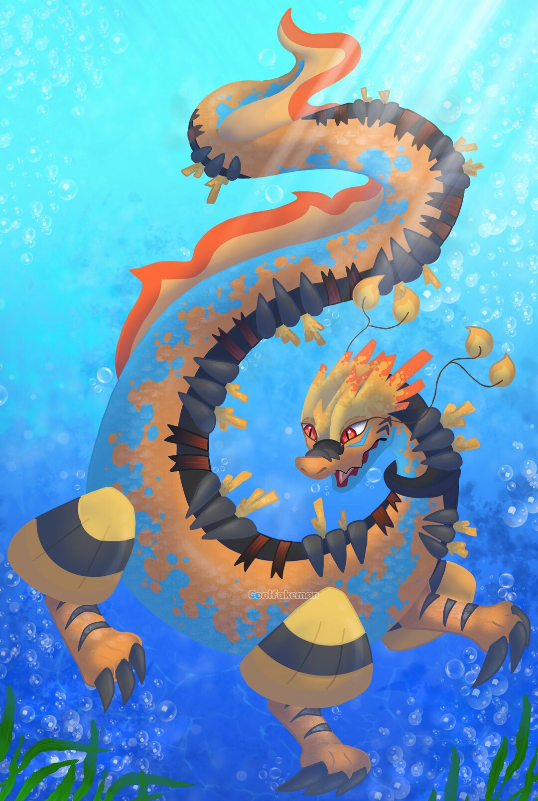 Fakemon/pokemon Full Body Background Art - Etsy