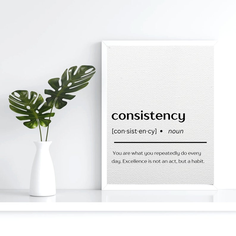 Consistency Gym and Office Decor Motivational Poster Inspirational ...