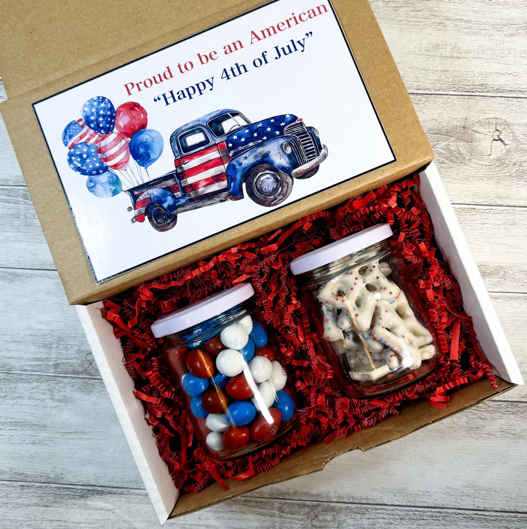 4th of July Gift Box, Patriotic Gift, Independence Day Celebration ...