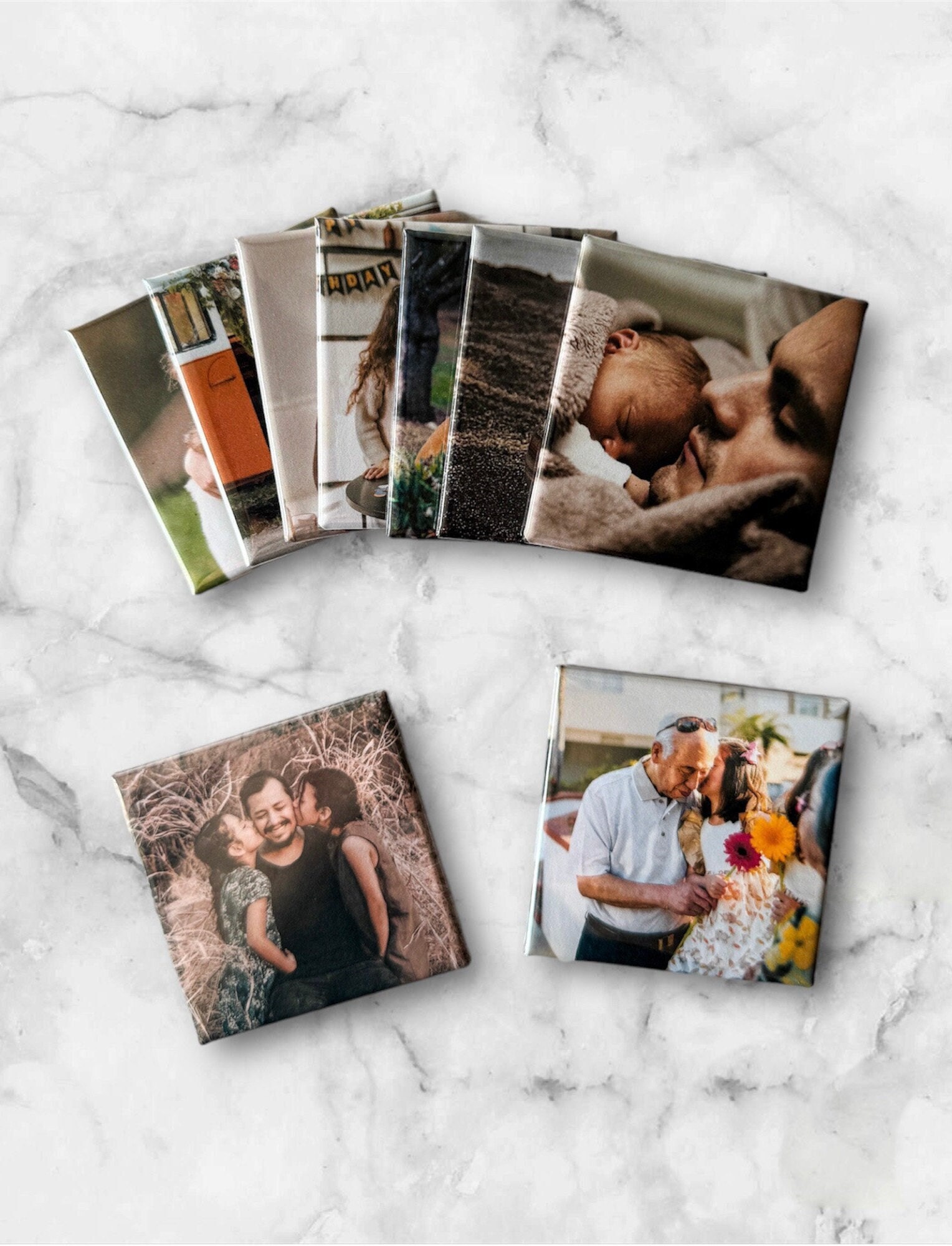 Fathers Day Gift, Custom 2x2 Photo Magnets, Gift for Dad, Gift for ...