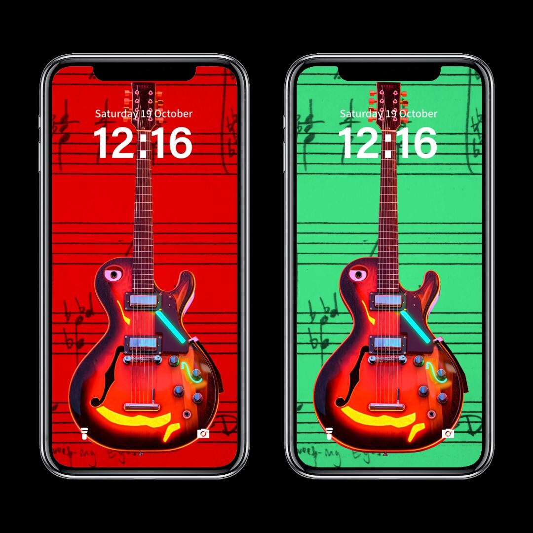 Guitar Phone Wallpaper for Music Fans of Rock and Blues 2 Variations 2 ...