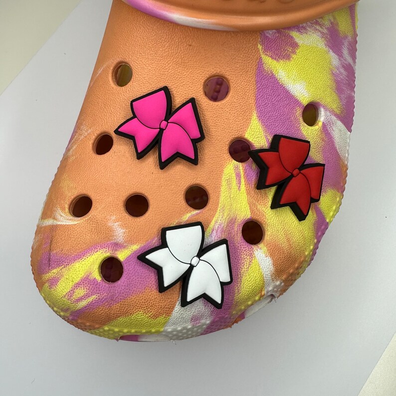 Cheer Bow Croc Charms - Etsy