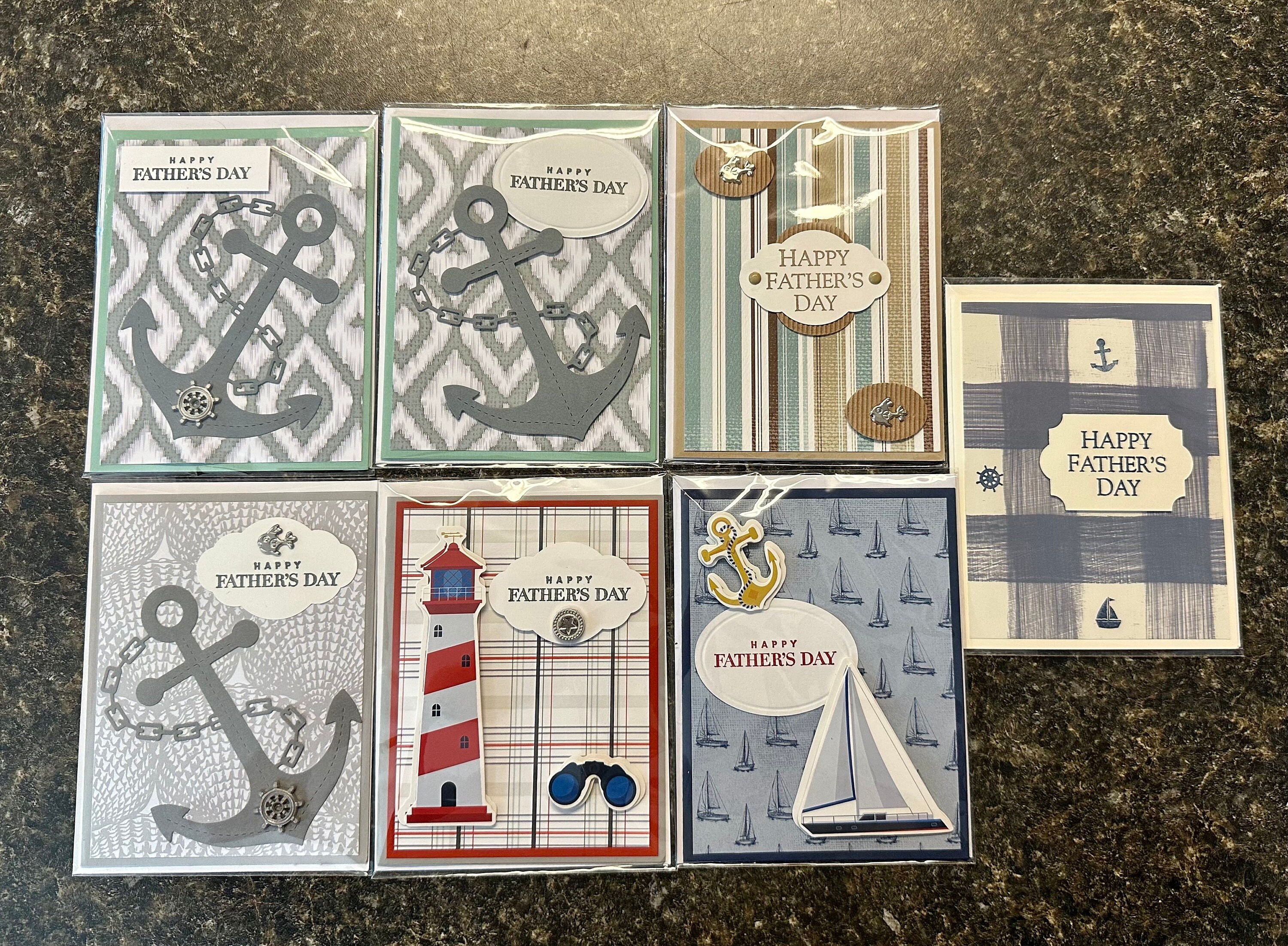 Nautical Father’s Day Cards Anchor Fish Lighthouse Sailboat - Etsy