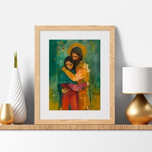 Saint Mary Magdalene and Jesus Poster, Jesus and Mary Magdalene Art, St ...