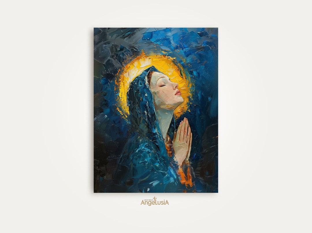 Mother Mary Poster, Blessed Virgin Mary Painting, Catholic Art, Our ...