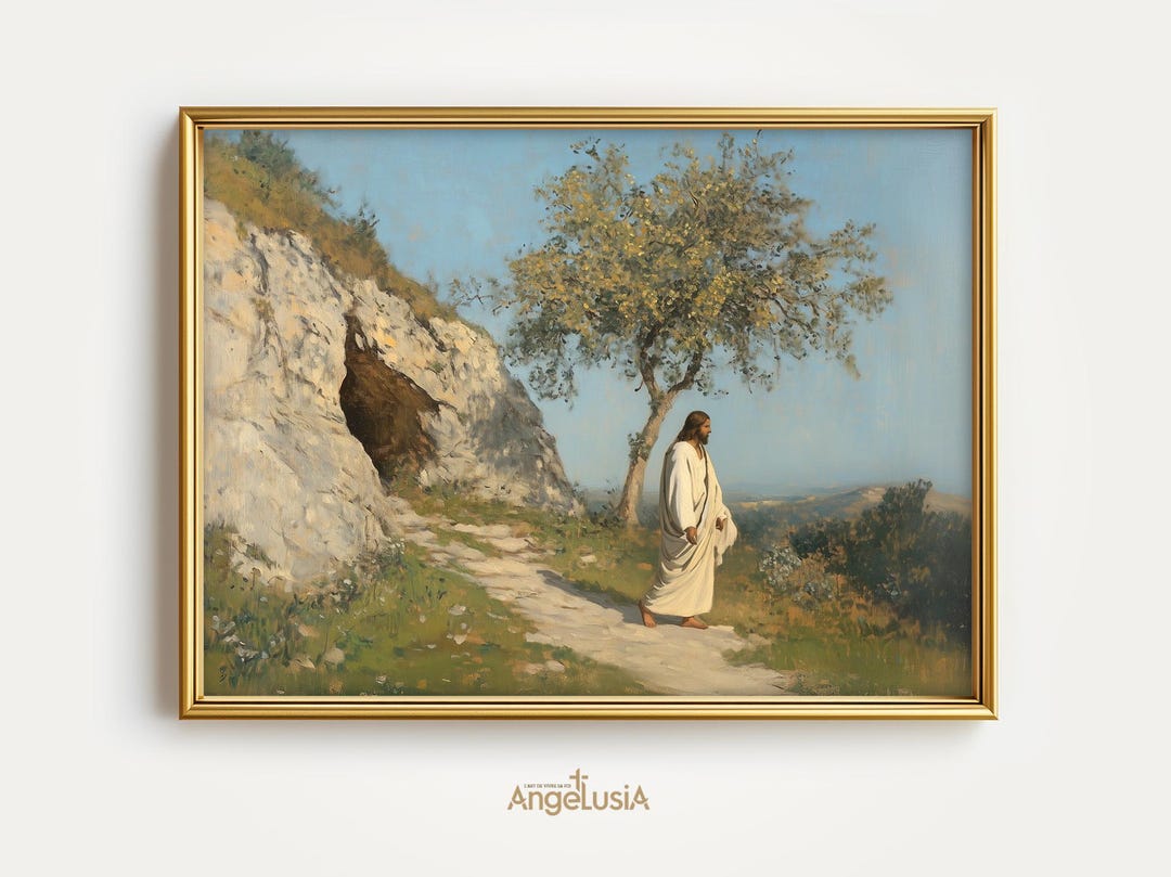 Jesus is Alive Art Print - Empty Tomb Painting - He Has Risen Printed ...