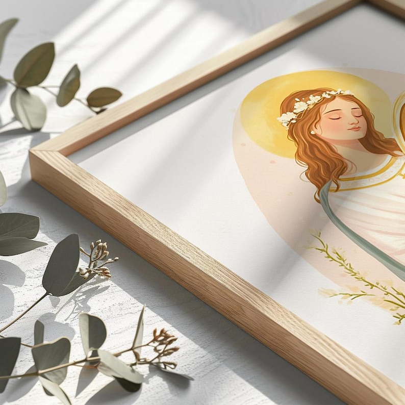 Saint Cecilia Print / Printed Poster of St. Cecilia / Christian Wall ...
