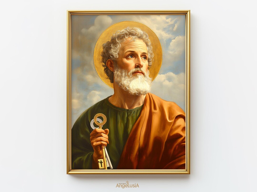 St Peter Printed Poster / Saint Peter the Apostle Painting / Patron ...