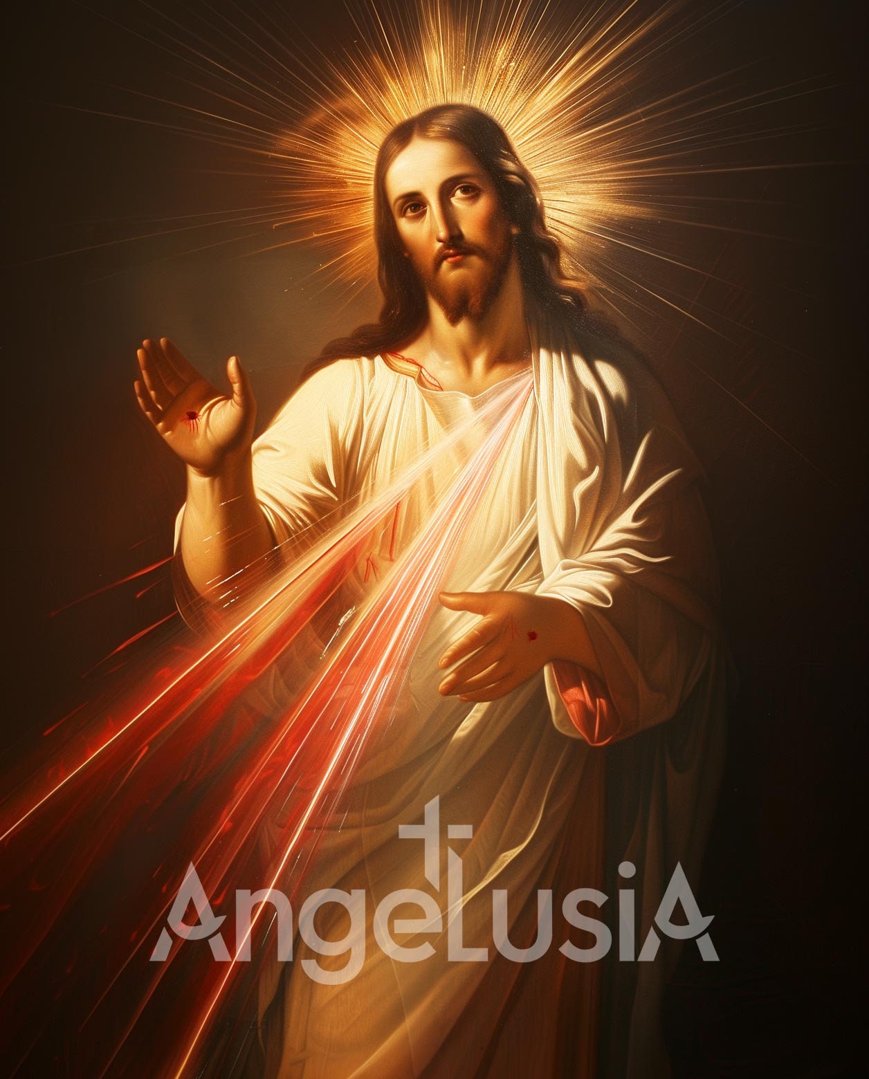 Jesus Divine Mercy Print, Printed Poster, Holy Eucharist Wall Art ...
