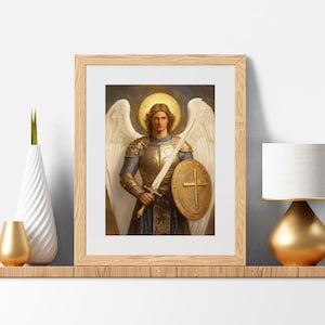 Saint Michael the Archangel Print - St Michael Archangel Art - Guardian Angel Wall Art ...