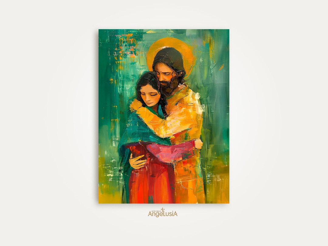 Saint Mary Magdalene and Jesus Poster, Jesus and Mary Magdalene Art, St ...