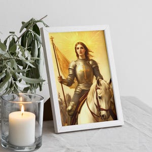 Saint Joan of Arc Print | Joan of Arc Poster | St Joan of Arc Art ...