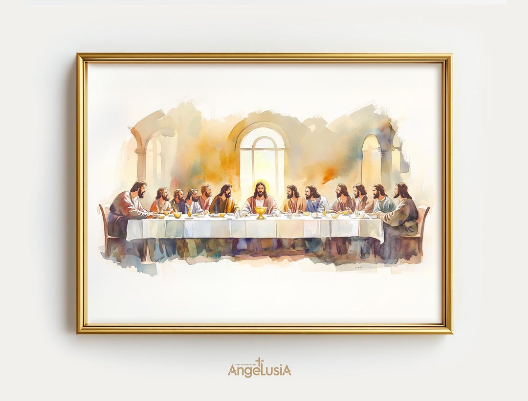 The Last Supper Print | Last Dinner Print | Jesus and Disciples | Last ...