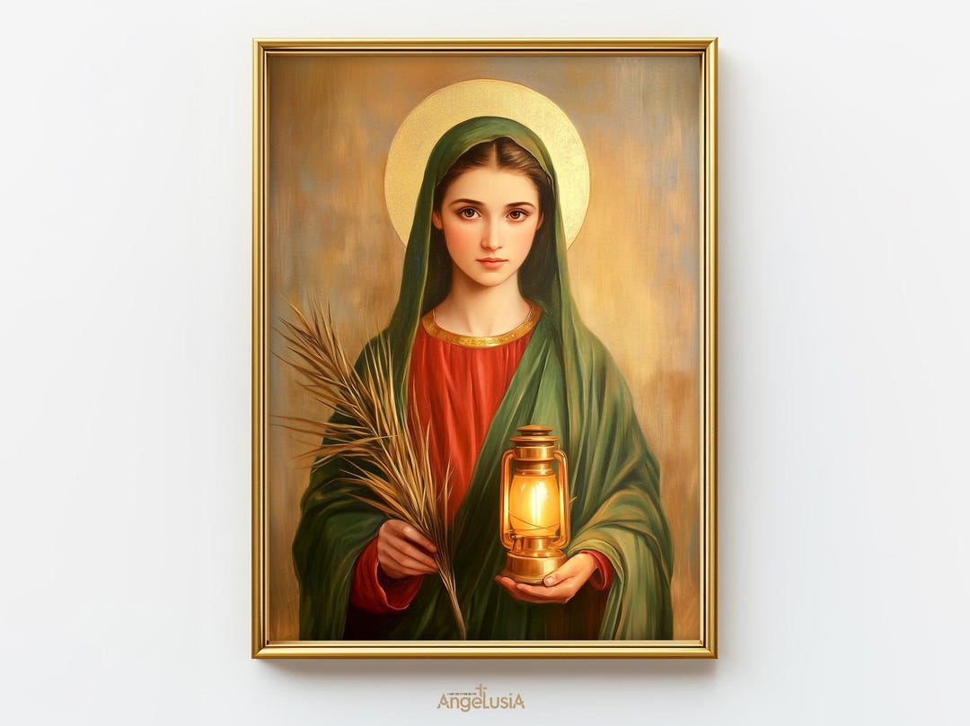 Saint Lucy Printed Poster - St Lucy Icon Wall Art - Poster Painting ...