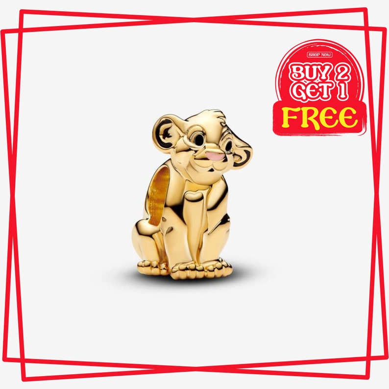 Disney the Lion King Simba Charm, Charms for Bracelet, 925 Sterling ...