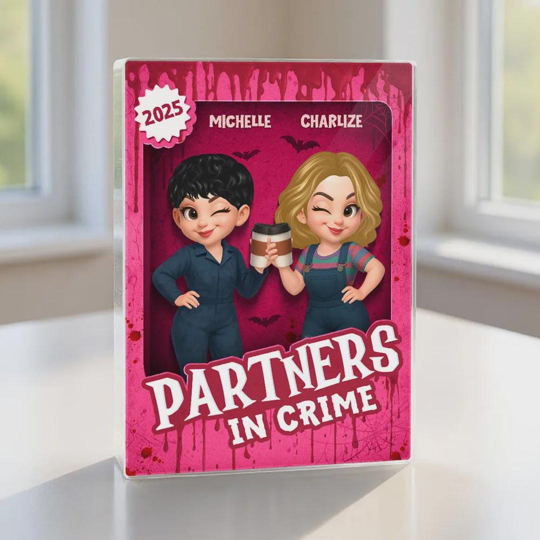 Halloween Besties Sisters in Crime Horror Movie Bestie Forever Acrylic ...