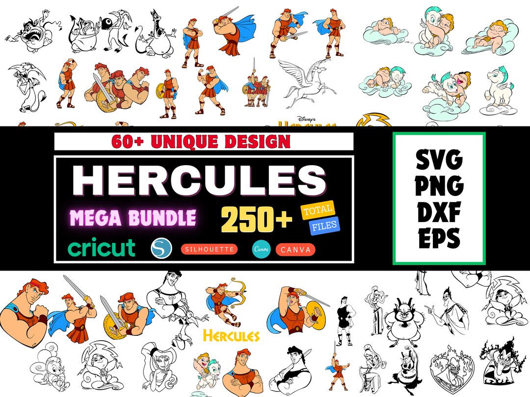 Hercules Mega Svg Bundle, Hercules Png, Hercules Clipart, Hercules Svg ...