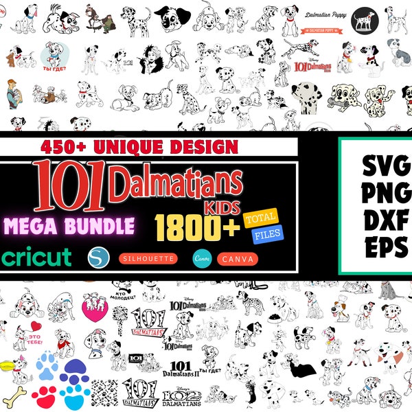 101 Dalmatians Svg - Etsy