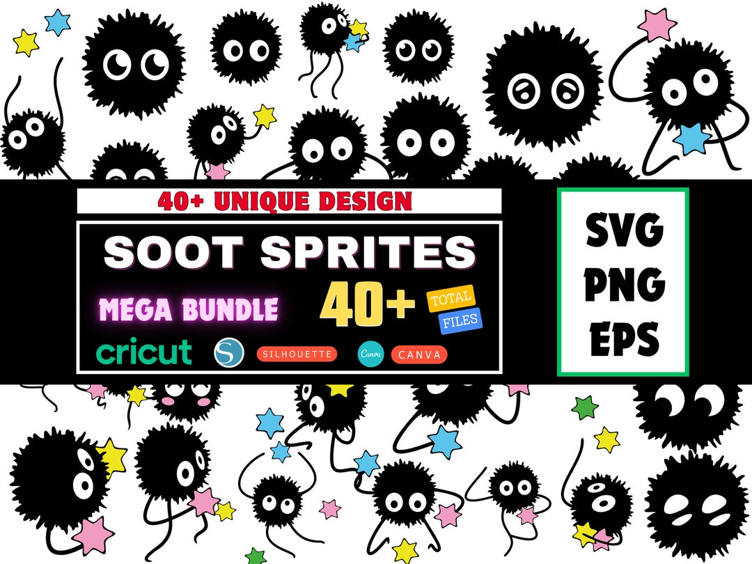 Soot Sprite Svg Bundle,,layered Files, Png, Eps, Sprites Svg Bundle ...