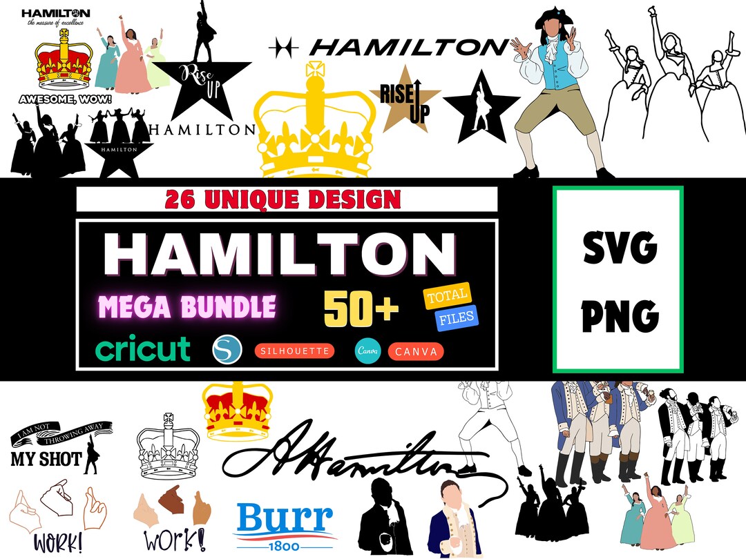 Hamilton SVG Bundle, Instant Download , Hamilton Bundle ,silhouette ...