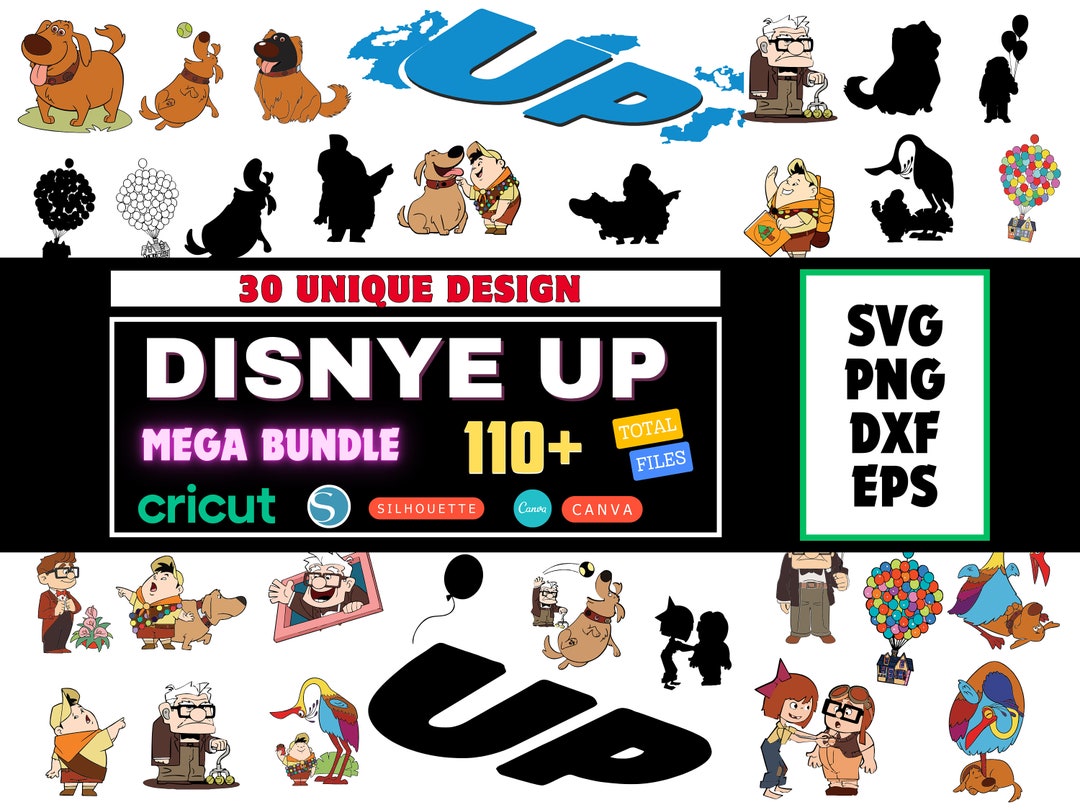 MEGA UP Cartoon Svg Bundle, Cartoon Bundle, up Cartoon, Silhouette ...