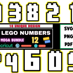Brick Numbers Font Svg Bundle Svg Png Pdf, Layered - Etsy