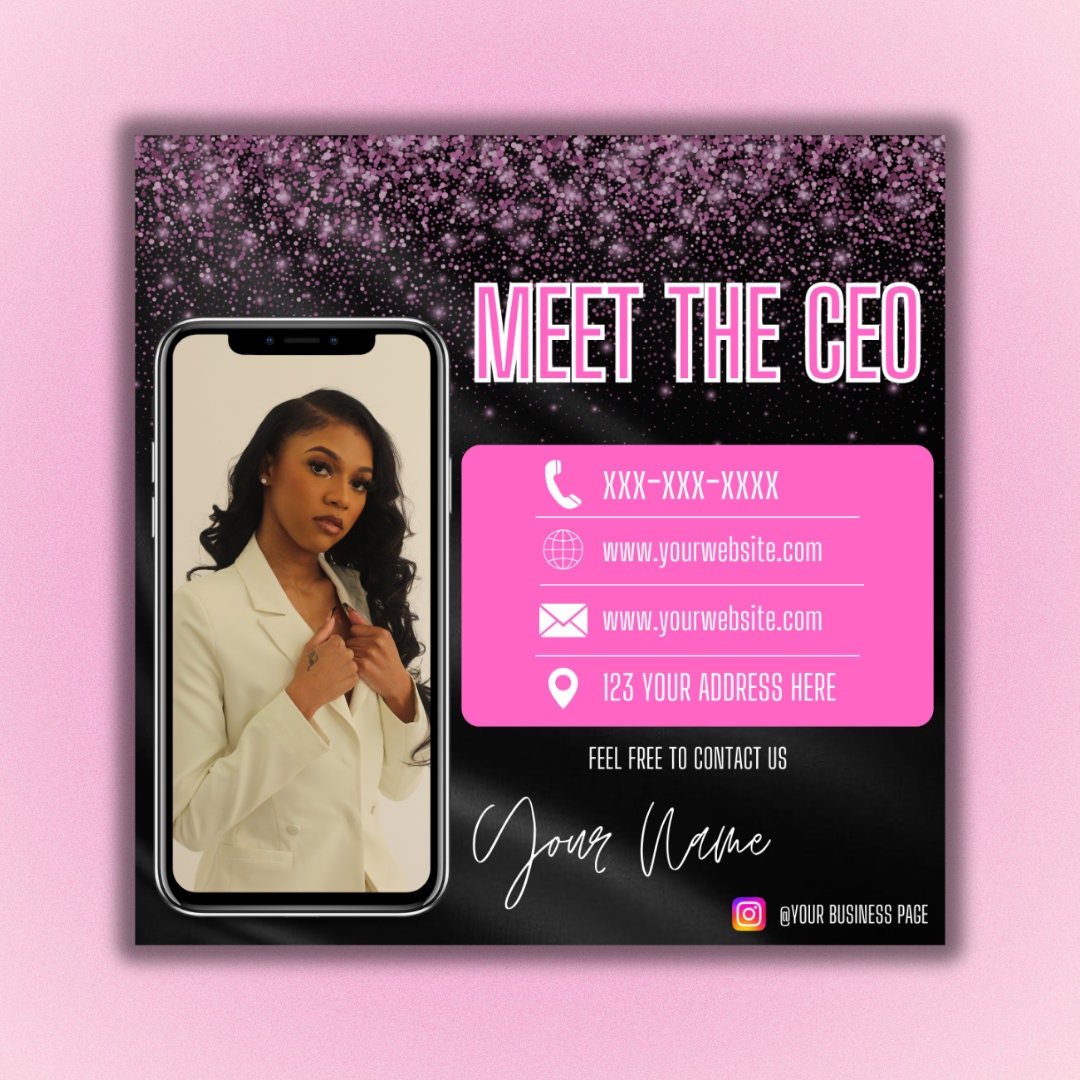 Meet the CEO Flyer | Canva Flyer | Social Media Template | Hairstylist ...