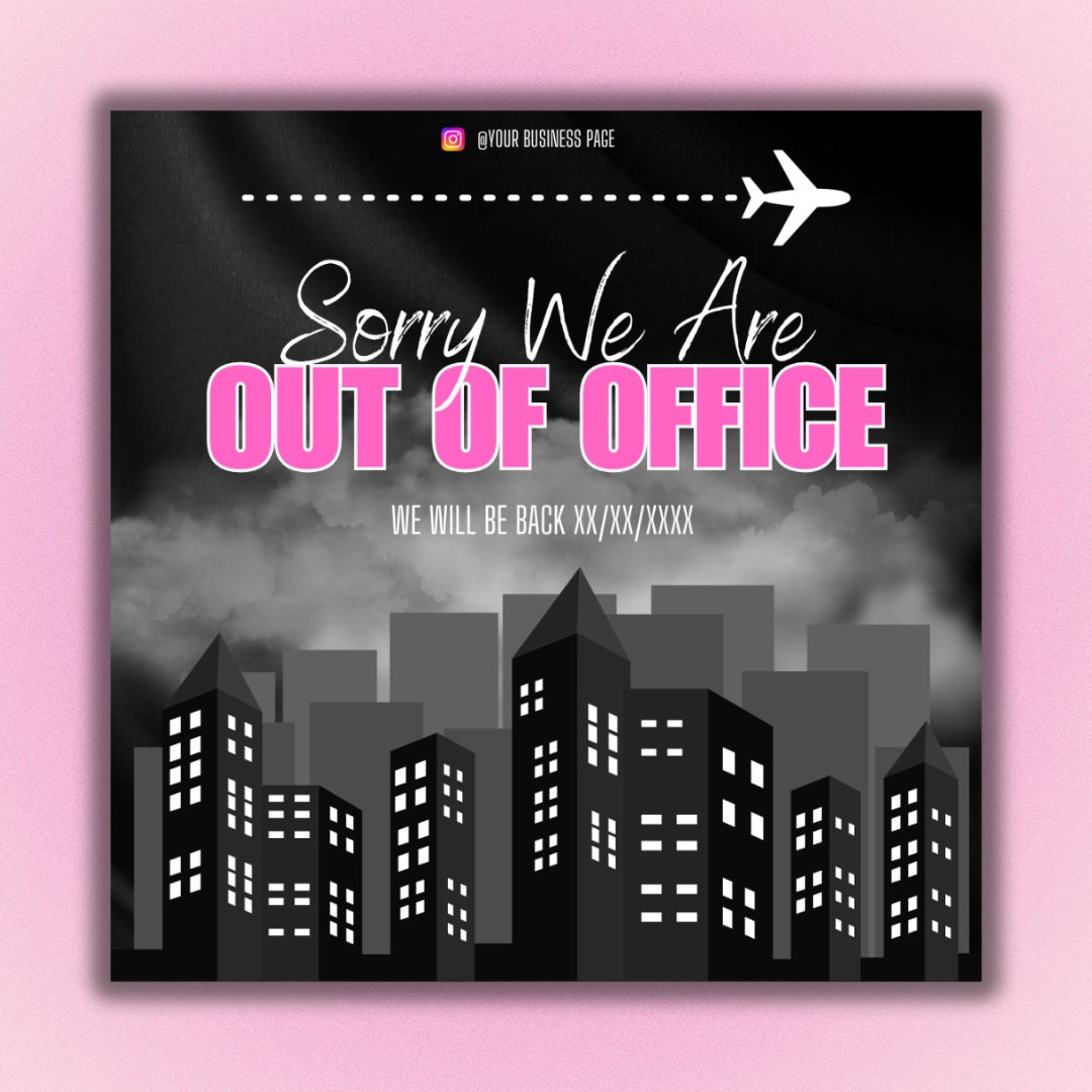 Out of Office Flyer | Social Media Template | Canva Flyer | Hairstylist ...