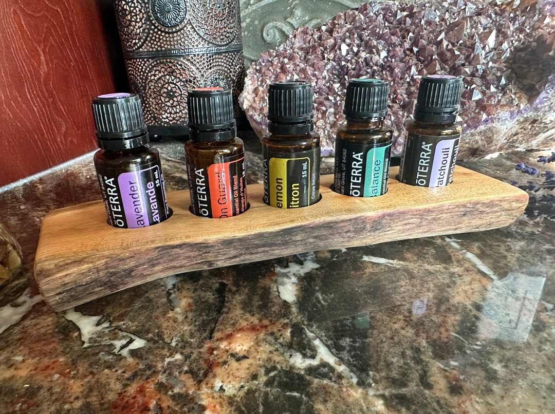 Wood Essential Oil Bottle Holder, Driftwood, Wavy, Interesting Shape, 5 ...