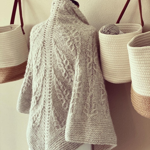 Snow Fern Shawl Knit PDF Pattern - Etsy