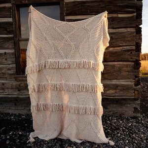 Cottagecore Throw Knitting Pattern Pdf - Etsy