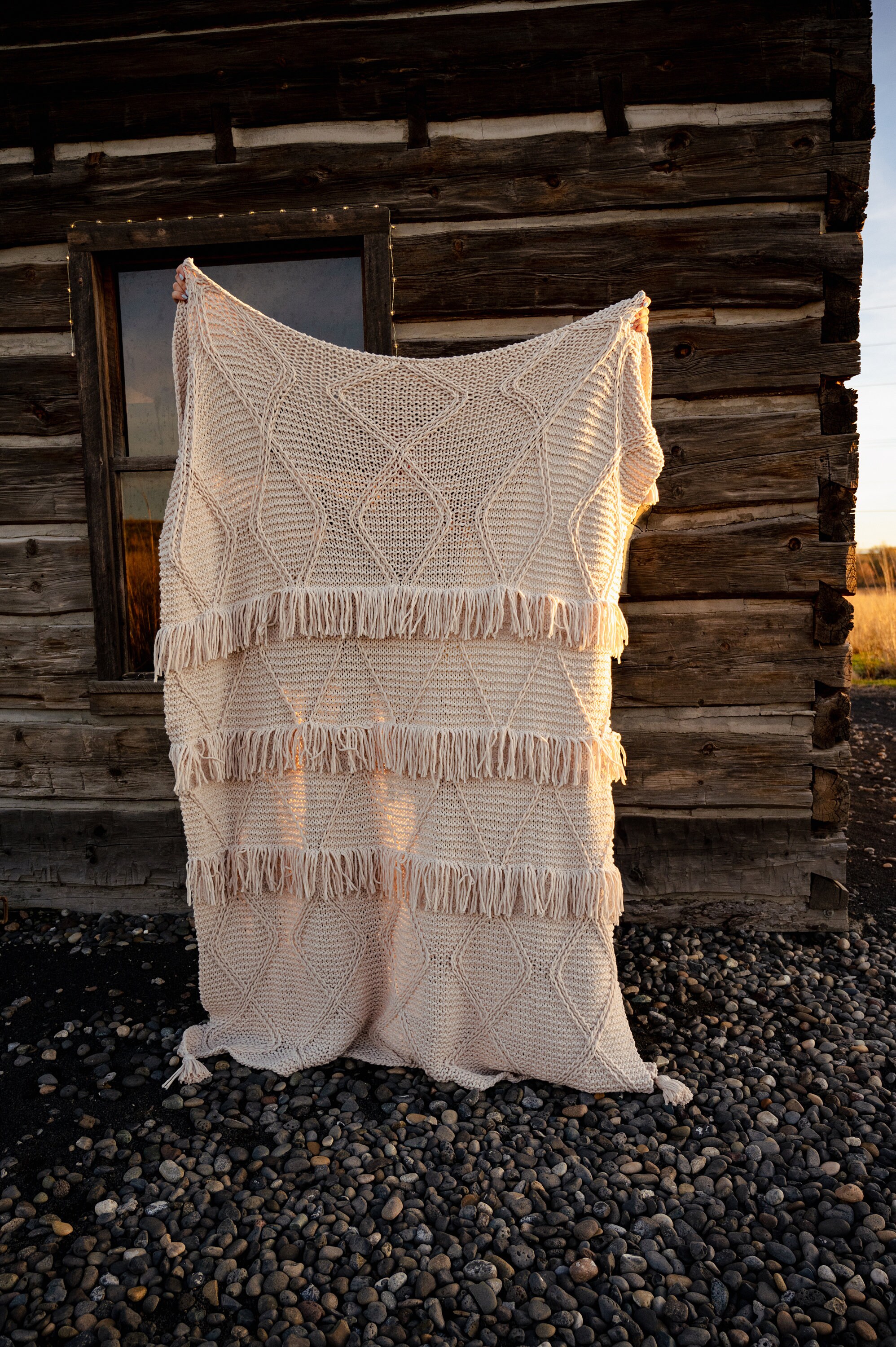 Cottagecore Throw Knitting Pattern Pdf - Etsy