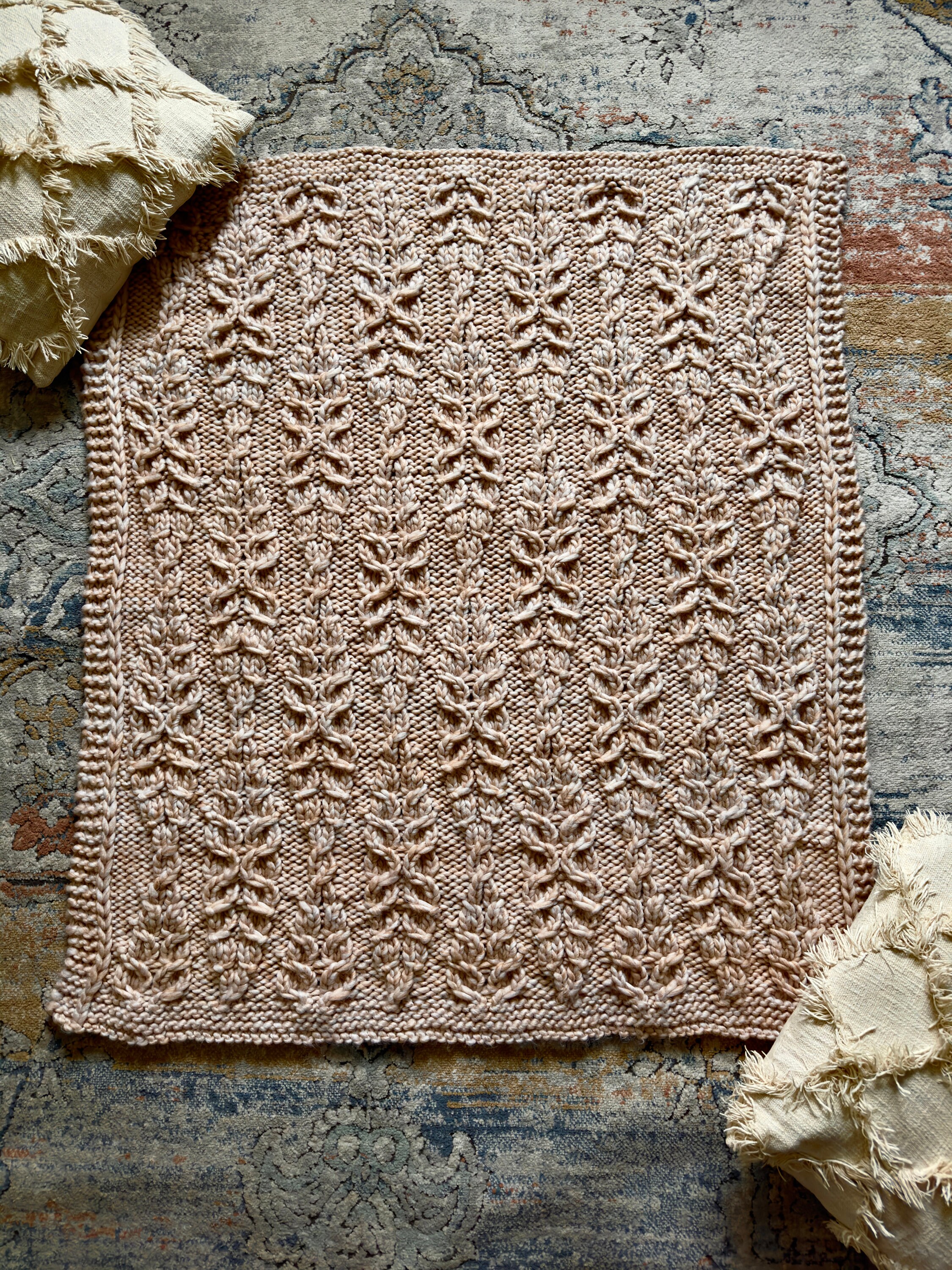 Snow Fern Blanket - Knit PDF Pattern - Etsy