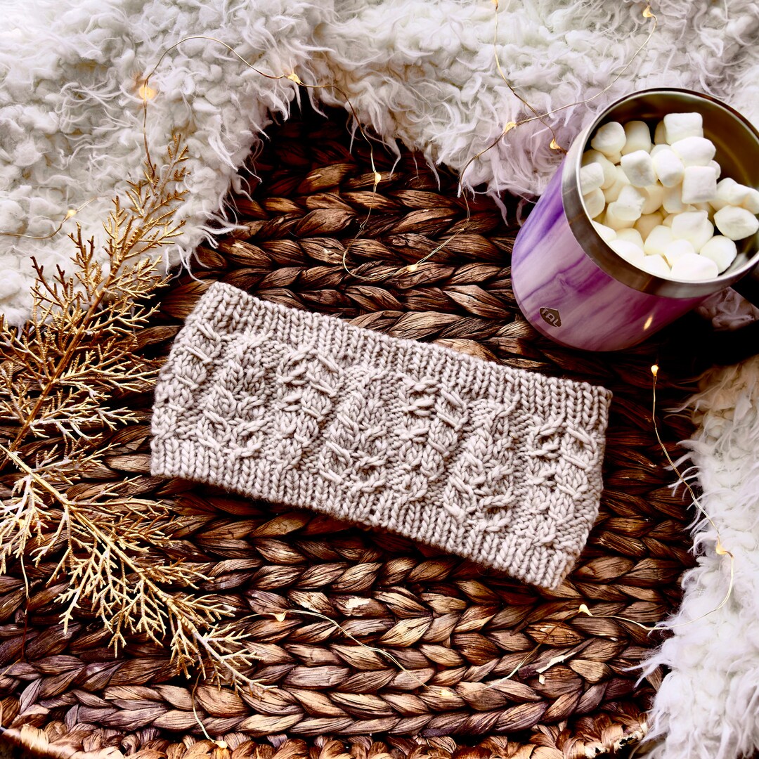 Snow Fern Headband - Knit PDF Pattern - Etsy