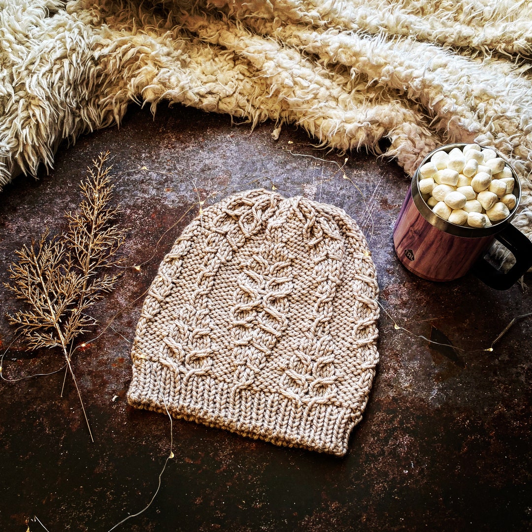 Snow Fern Hat - Knit PDF Pattern - Etsy