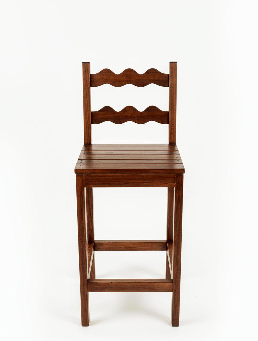 Handmade Wooden Bar Stool | Rustic Kitchen Counter Chair |solid Wood ...
